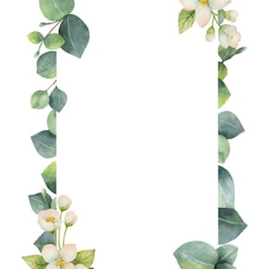 Printable Eucalyptus Botanical Note Pages Bundle, Succulent Scrapbook ...