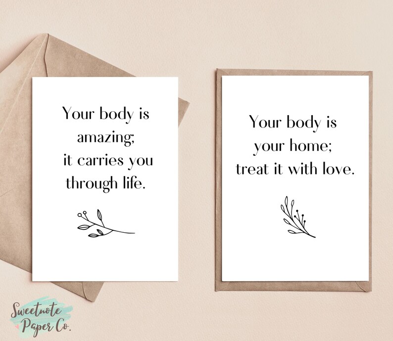 Self- Acceptance Affirmation Cards | Printable Love-your-body Messages ...