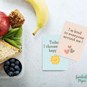 Kids Affirmation Cards, Positivitve Lunch Box Cards for Kids- Printable ...