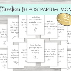 Printable Postpartum Self-care Cards | Support for New Moms | Digital ...