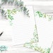 Printable Greenery Note Page, Greenery Note Page, Digital Lined Unlined ...