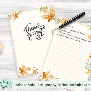 Printable Stationery Fall Autumn | Instant Download Writing Letter ...