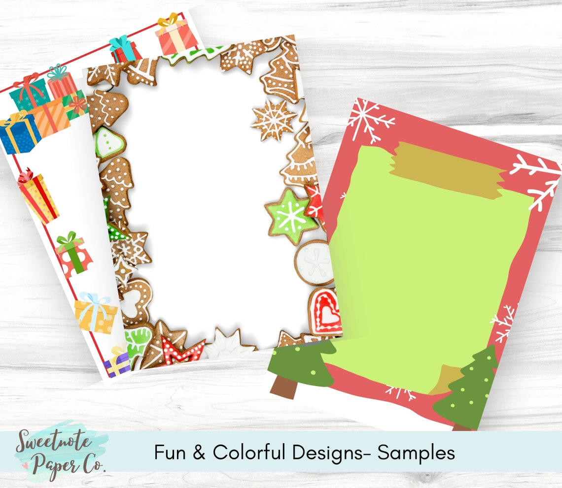 Printable Christmas Stationery Letter Paper Digital Download - Etsy