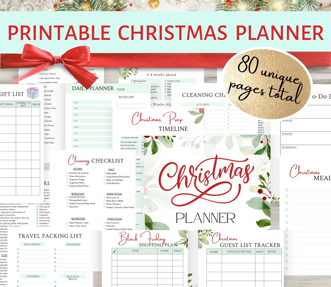 Christmas Planner Printable, Holiday Planner, Xmas Planner ...