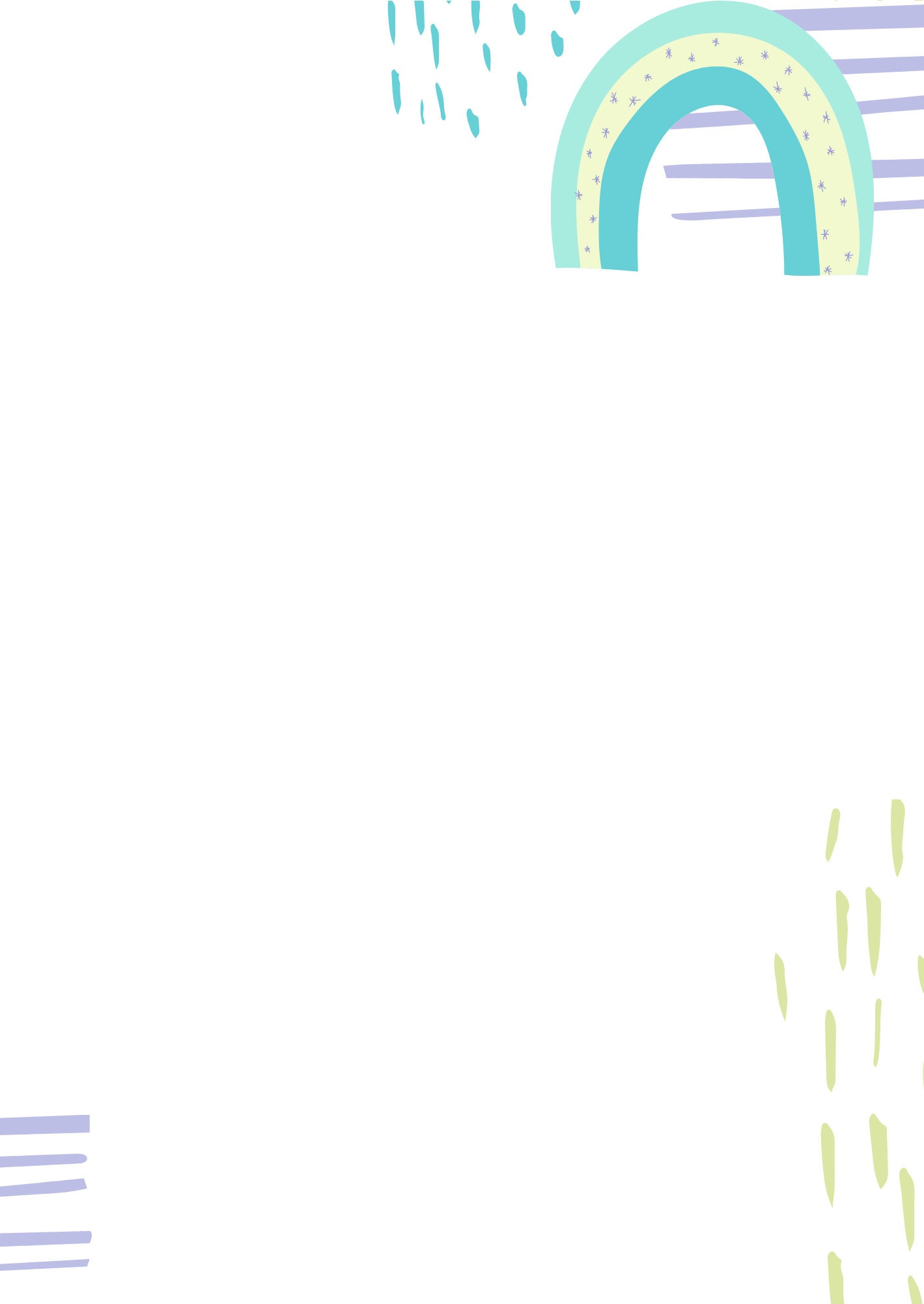 Printable Whimsical Rainbow Notebook Pages Printable Note - Etsy