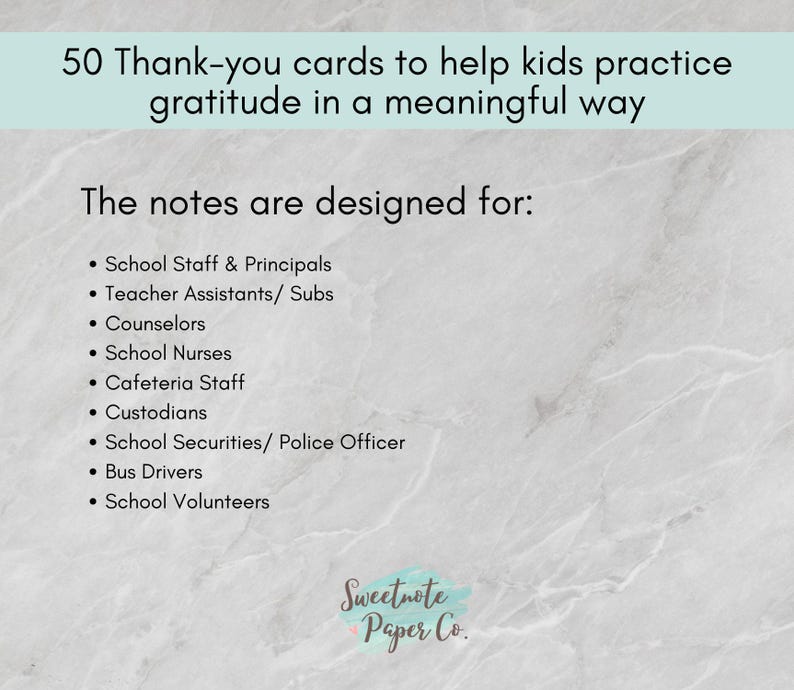 Printable School-staff Thank You Cards | Appreciation Cards for School ...