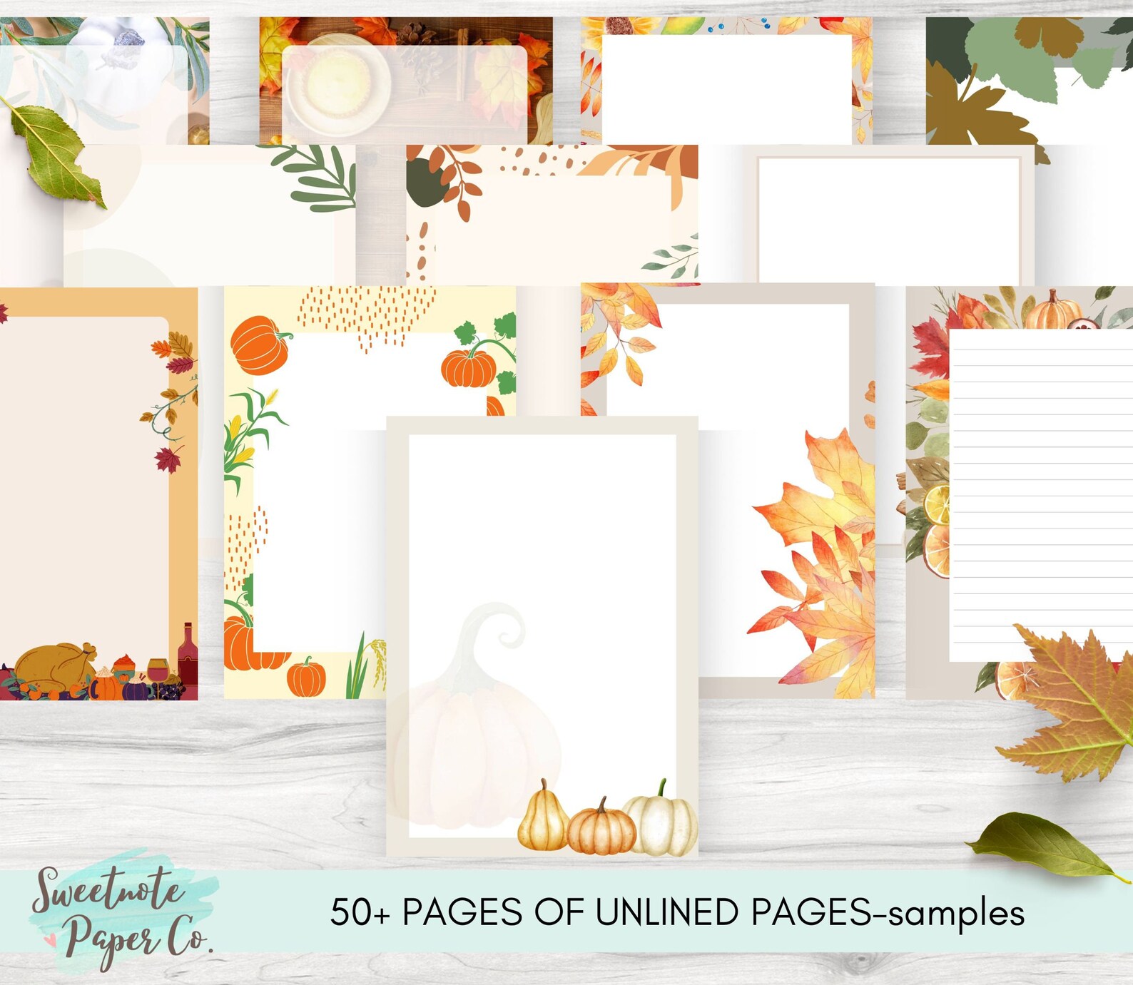 Printable Stationery Fall Autumn | Instant Download Writing Letter ...