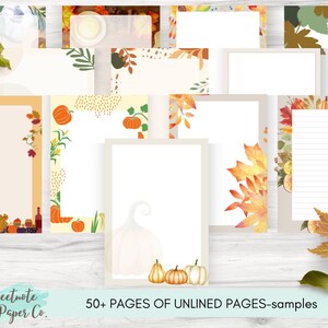 Printable Stationery Fall Autumn | Instant Download Writing Letter ...