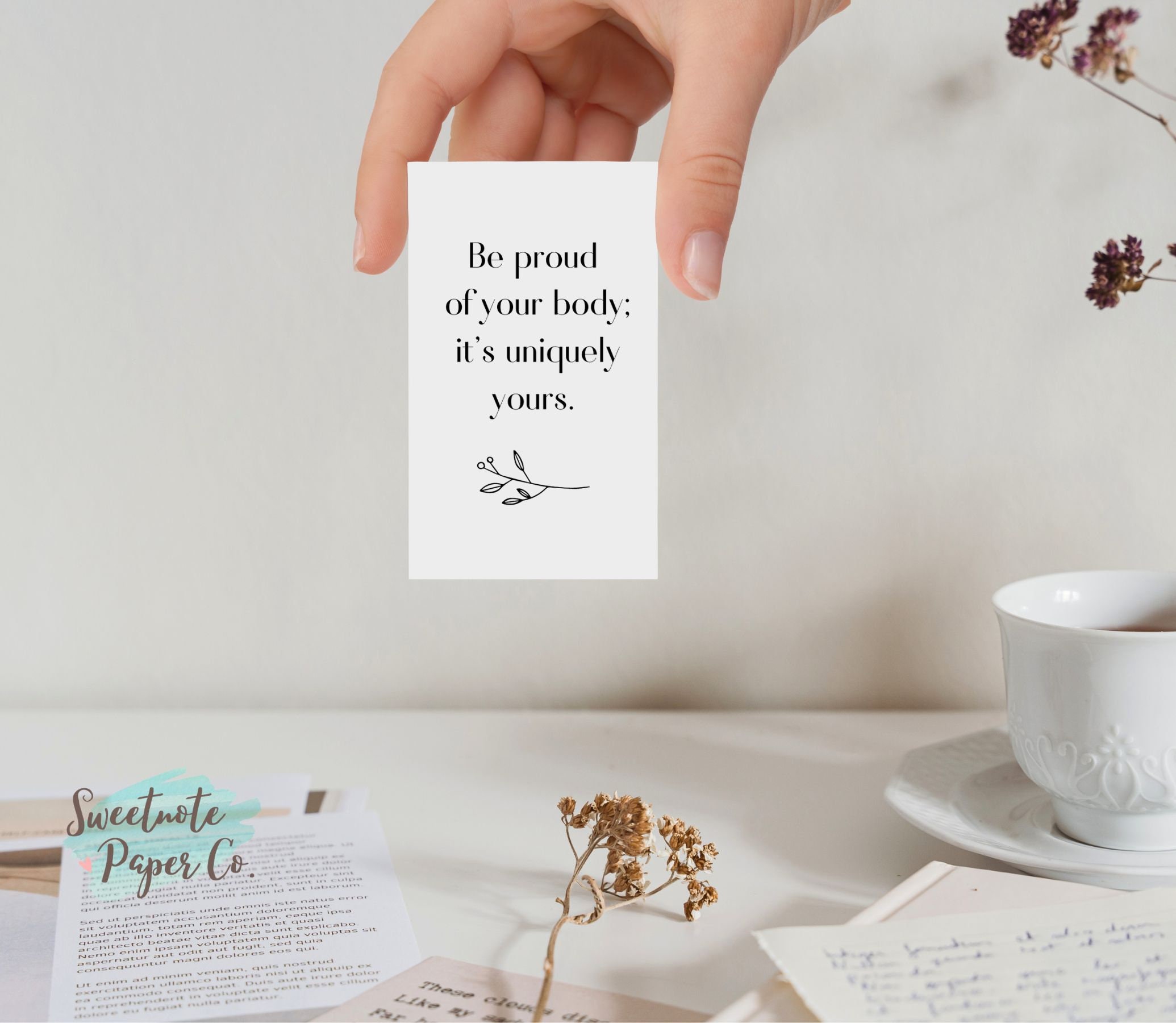 Self- Acceptance Affirmation Cards | Printable Love-your-body Messages ...