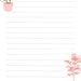 Printable Lined Unlined Note Page, Cute Greenery Note Page, Digital ...