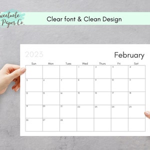 2023 Minimalism Printable Calendar, Printable 2023 Minimalism Monthly ...