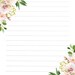 Printable Lined Unlined Flowers A4 Note Page, Flower Note Page, Digital ...