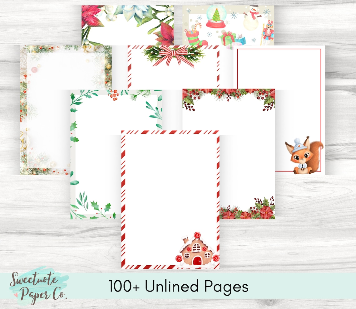Printable Christmas Stationery Letter Paper Digital Download - Etsy