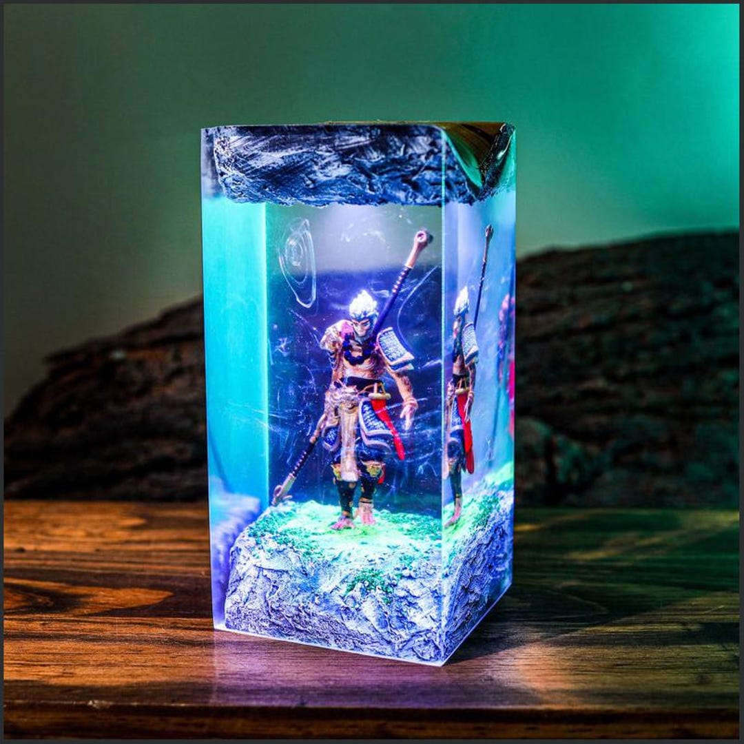 Wuko.ng Black My.th Night Light Wukong Miniature, Monkey King Figure ...
