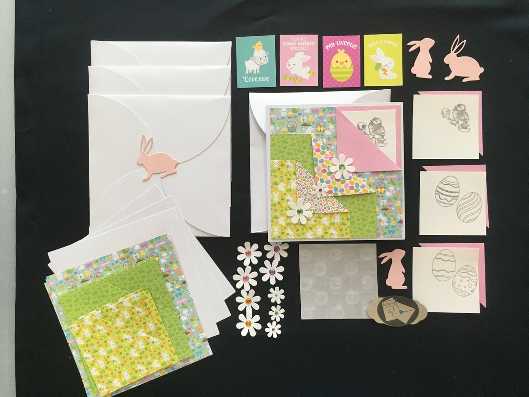 Color Your Own, Easter Card Making Kit, Set of 4 - Etsy