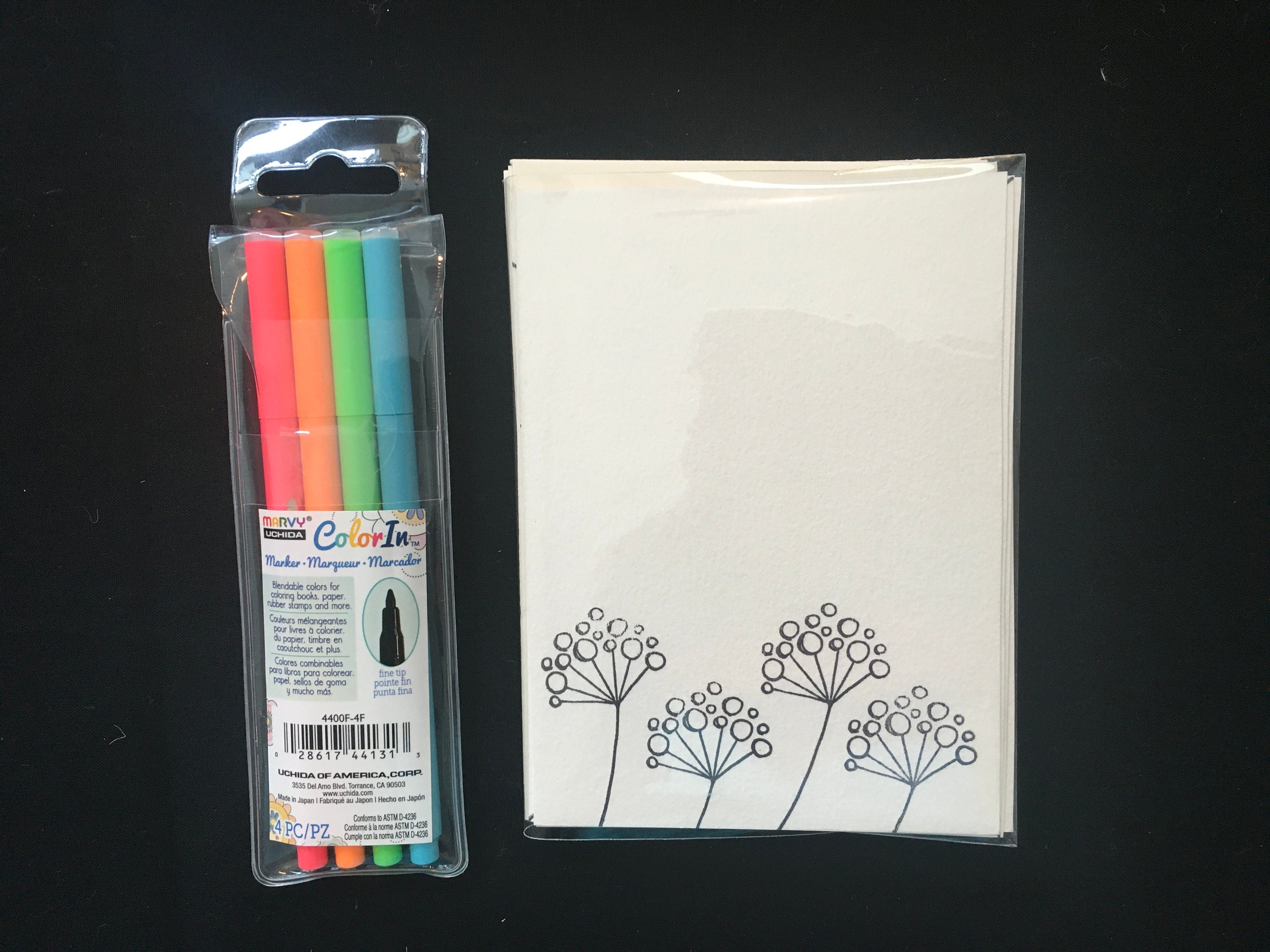 You Color Card Making Kit- Set of 4 -puff Balls - Etsy