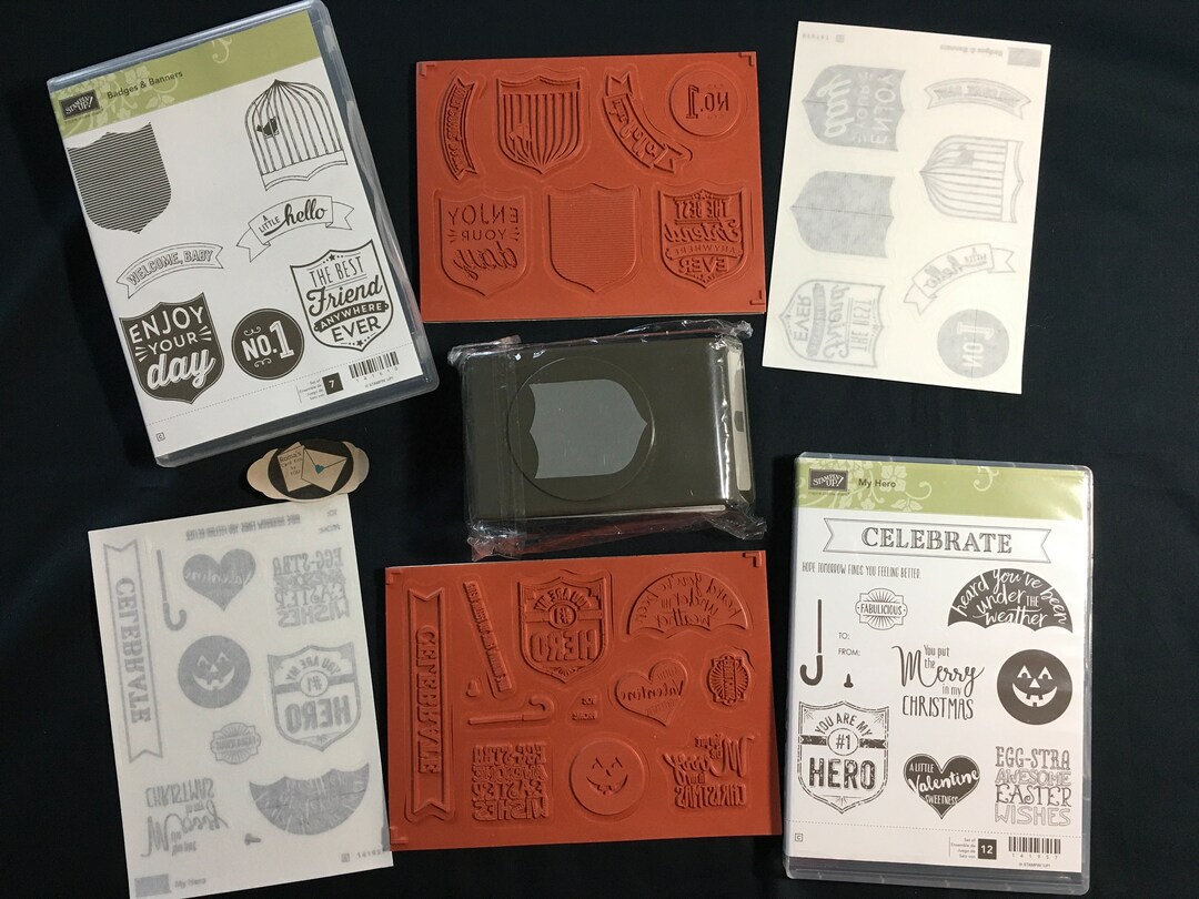 Stampin’up Stamp and Punch/framelits Dies Bundles Hero, Adventure ...