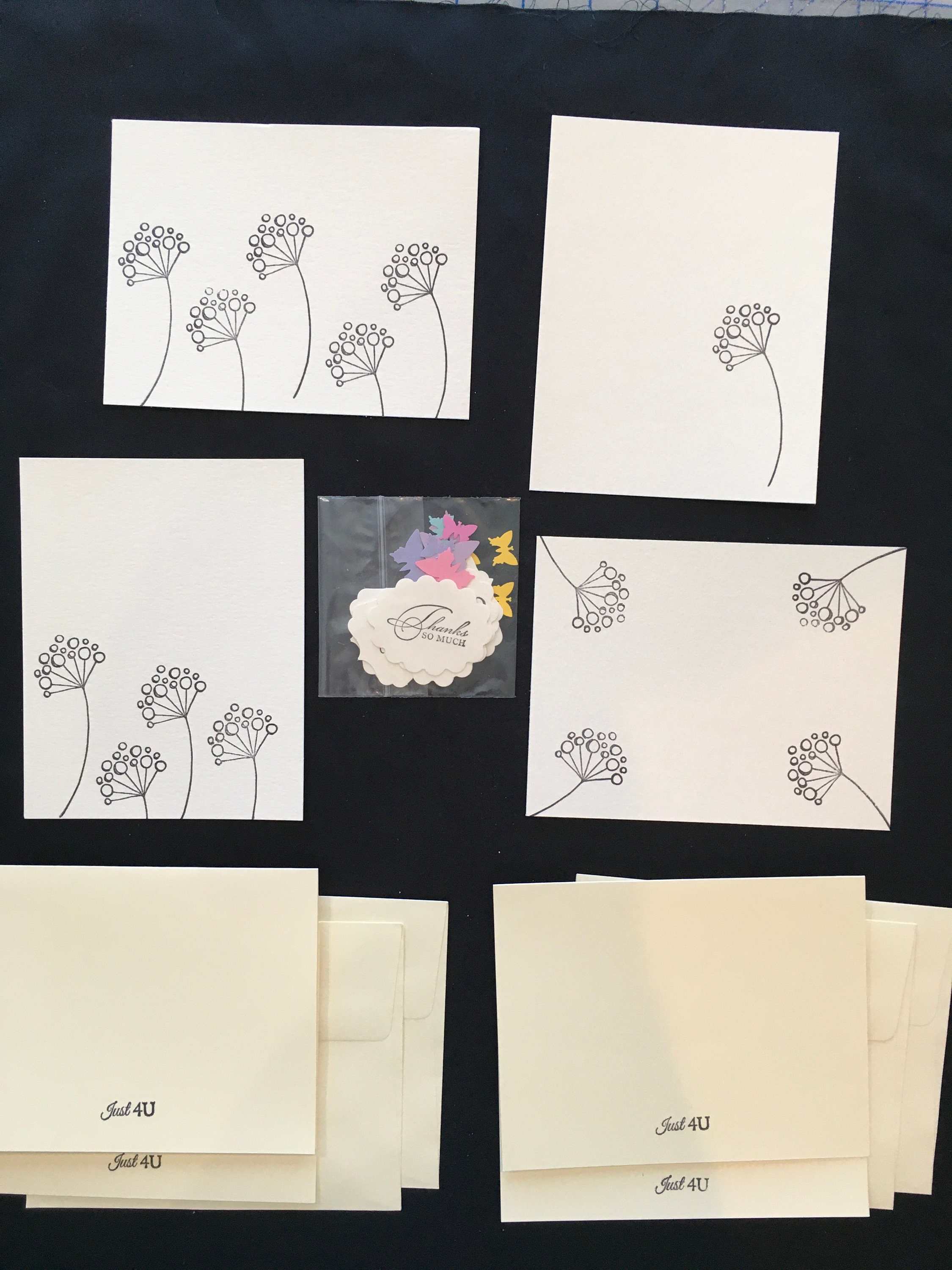 You Color Card Making Kit- Set of 4 -puff Balls - Etsy