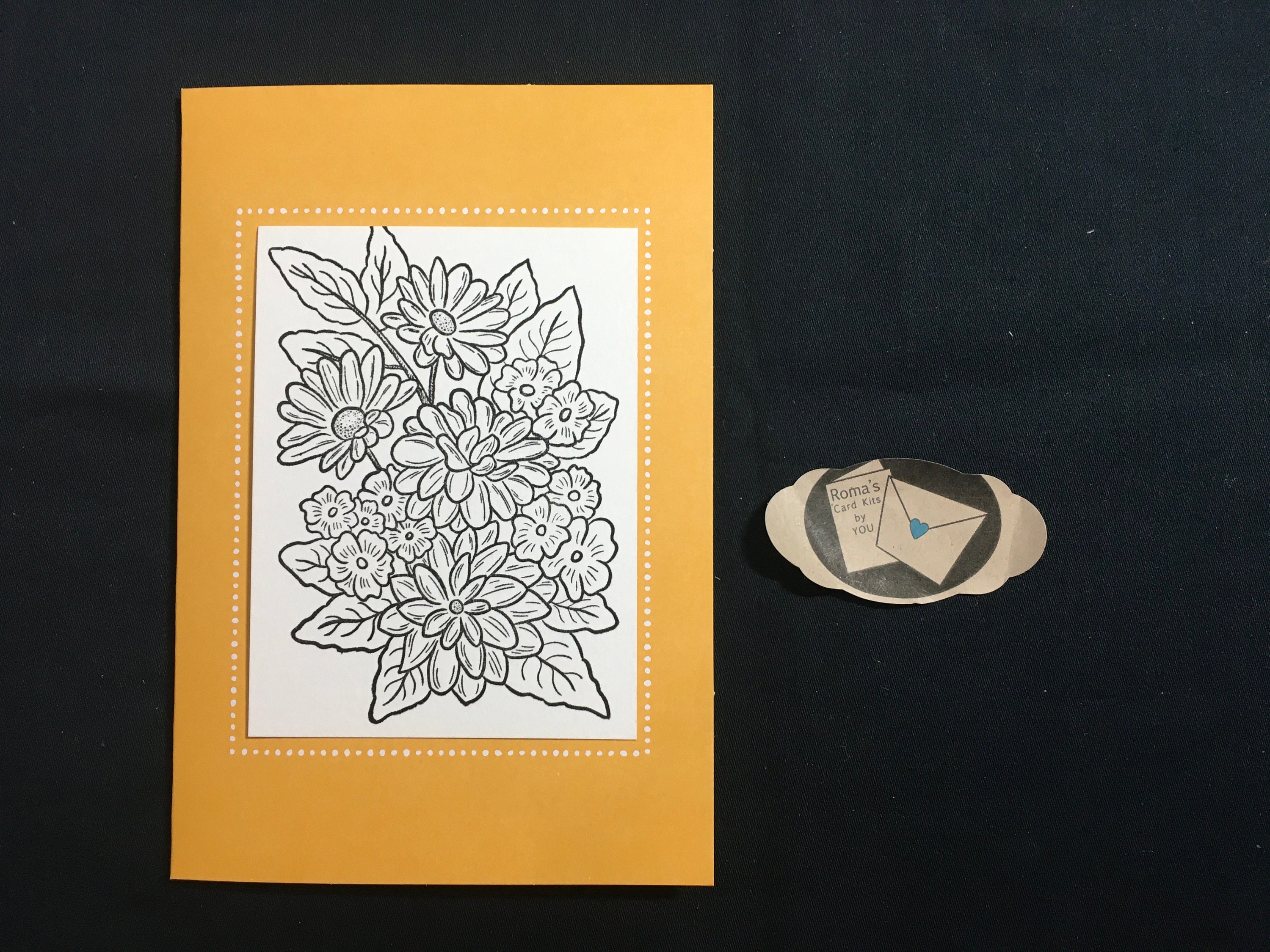 Color Your Own Greeting Card Kit Featuring Stampin’up! Cards and Stamp ...