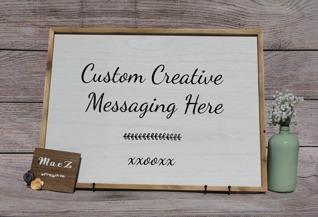 Personalized Custom Whitewash Wood Wall Sign | 28 X 20 7/8 | *free ...