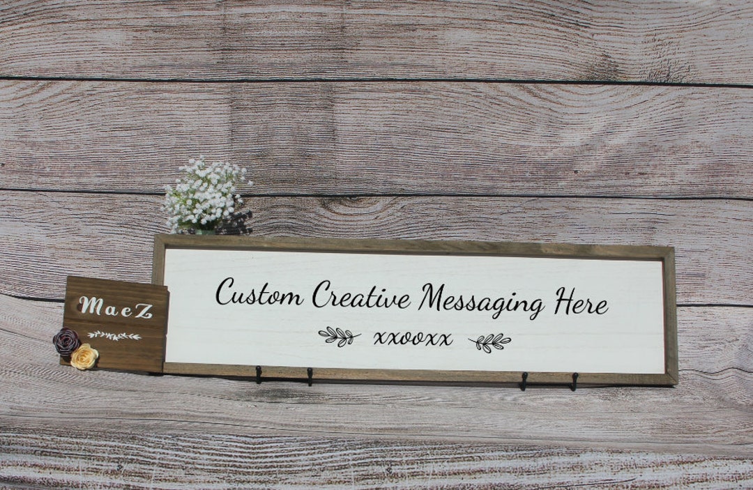 Personalized Custom Whitewash Wood Wall Sign | 29 7/8 X 8 | *free ...