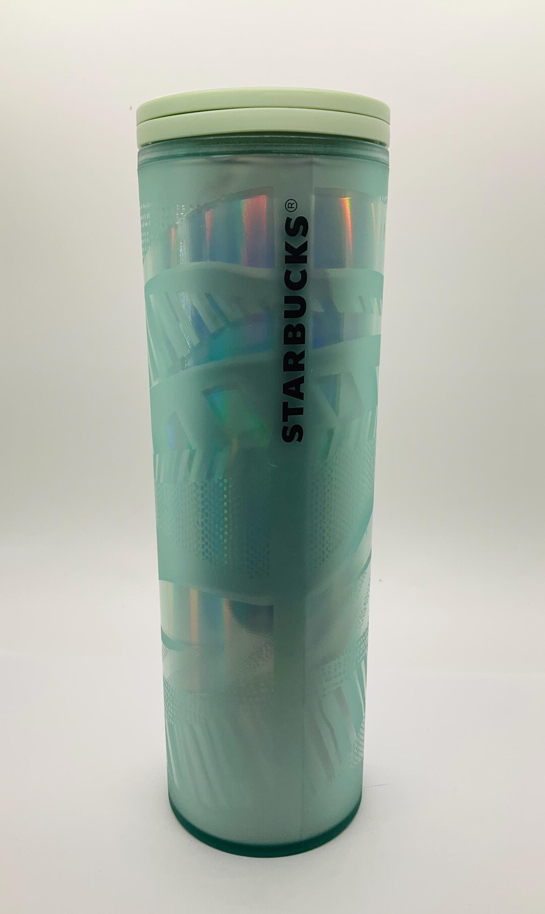 Starbucks Holiday Cup/frosted Mint Color /irridescent Green/16 Fluid ...