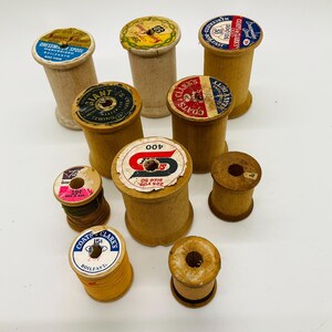 Vintage Wooden Spools/coats&clarks/wood Crafts/large and Small Spools ...