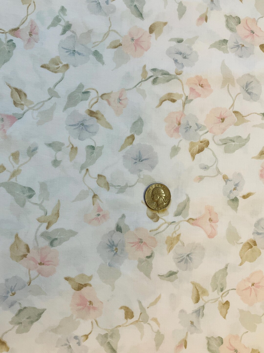 Vintage Flat Sheet/ Pale Morning Glories/ Twin Size/ Vintage Linens - Etsy