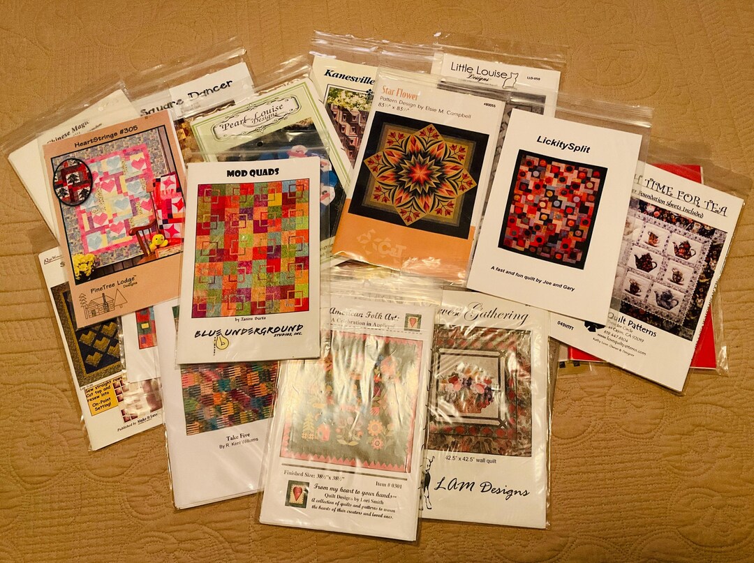 Vintage Quilt Block Patterns: Quilts & Wall Hangings Lot - Etsy
