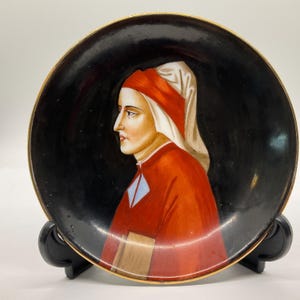 Three Vintage Portrait Plates/dante/francesco Petrarca/beatrice D'este ...