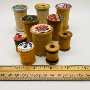 Vintage Wooden Spools/coats&clarks/wood Crafts/large and Small Spools ...