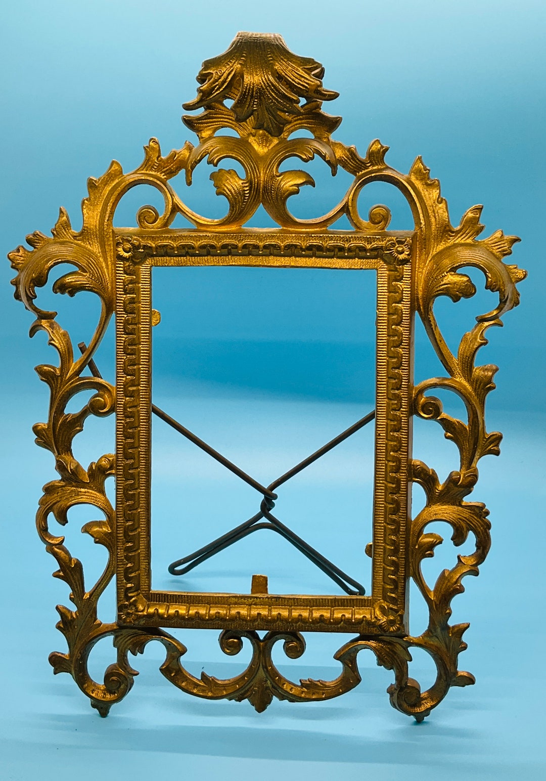 Brass Picture Frame/ Ornate Frame/ 1994/ Heavy Picture Frame/ Vintage Frames - Etsy