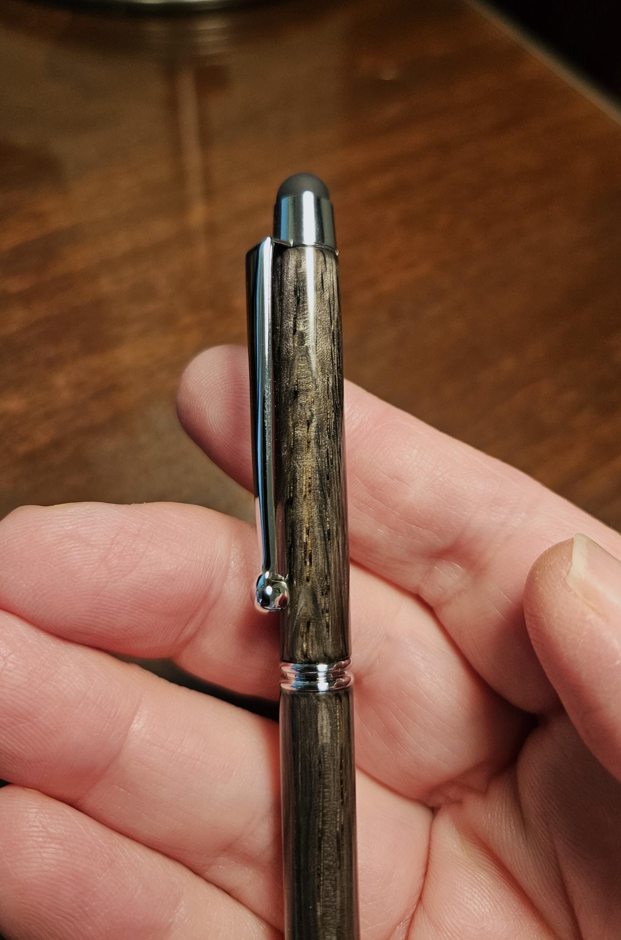 Oak and Iron - Slim Stylus Ballpoint Pen - Old Maine Oak With Iron ...