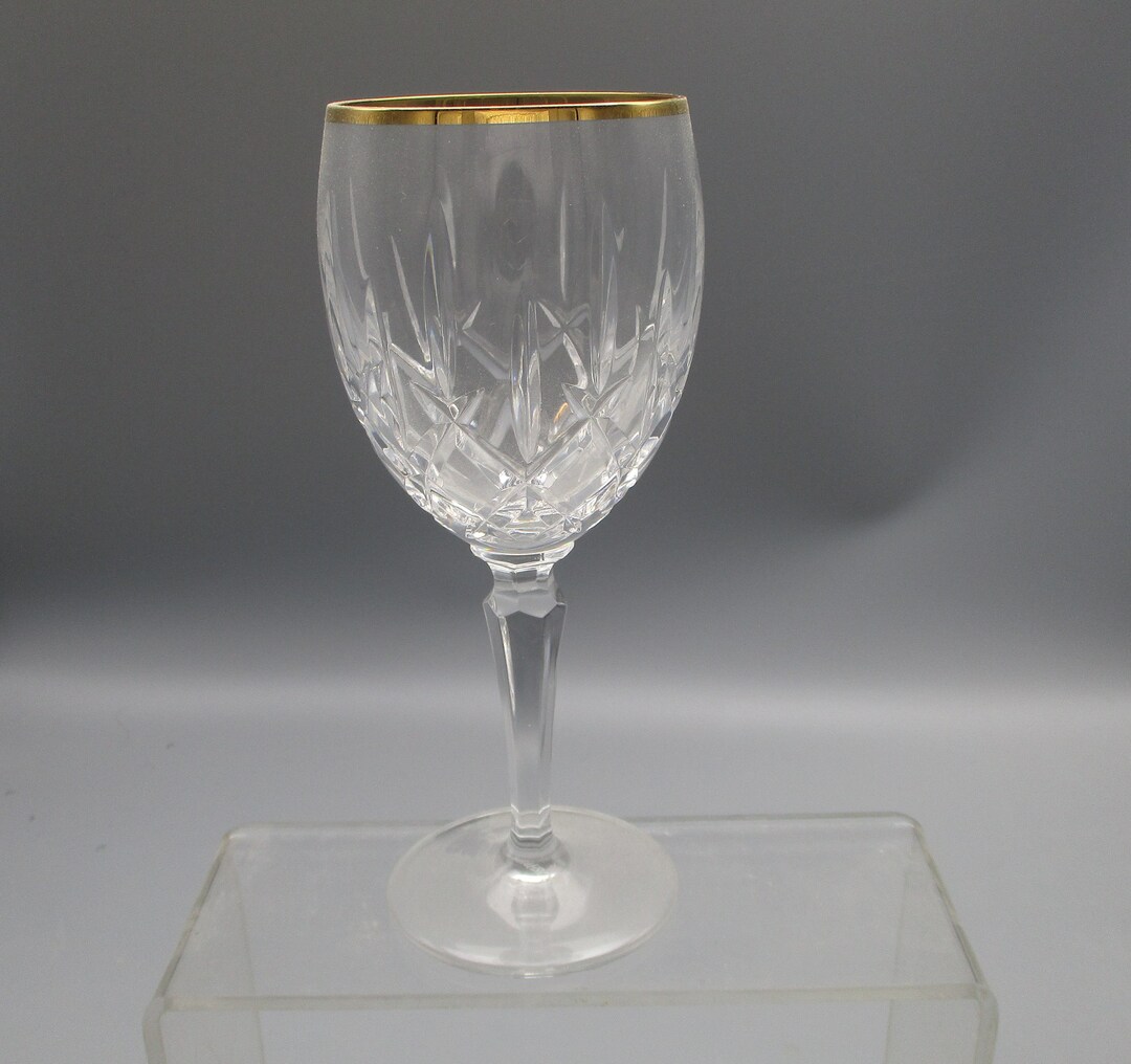 Gorham Lady Anne Water Goblet Gold Rim - Etsy