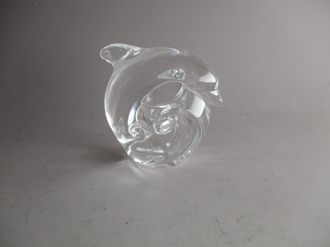 Steuben Dolphin Paperweight / Hand Cooler - Etsy