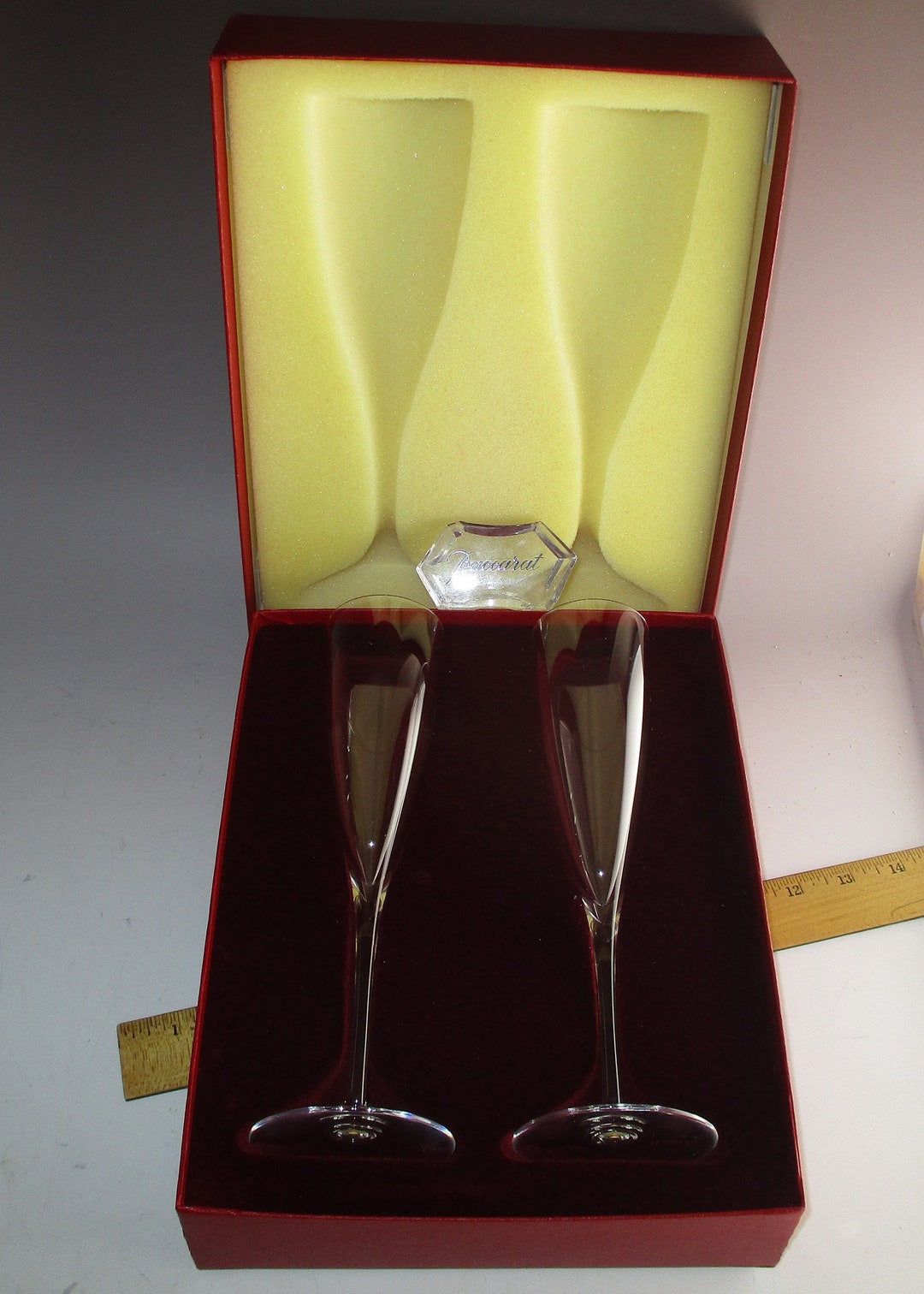 Baccarat Flutes Dom Pérignon - Pair - Etsy