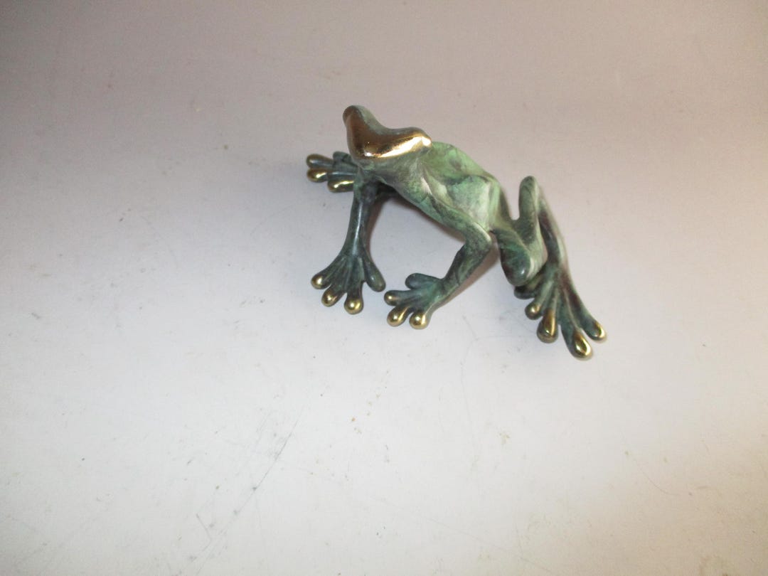 Michael Storey Bronze Frog - Sitting - Etsy