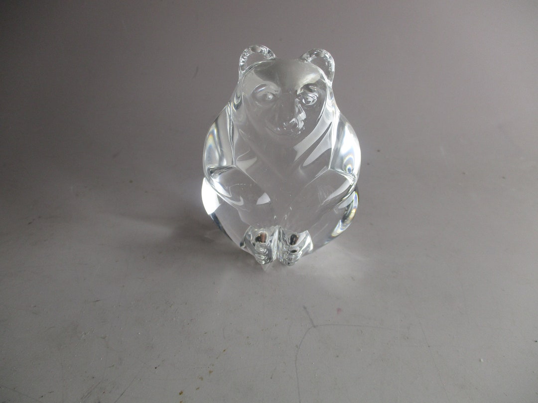 Steuben Sitting Bear Hand Cooler - Etsy