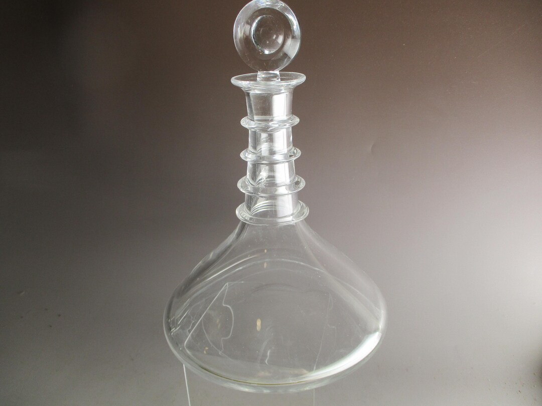 Steuben #7912 - Four Ring Ship's Decanter - Donald Pollard (1942) - Etsy