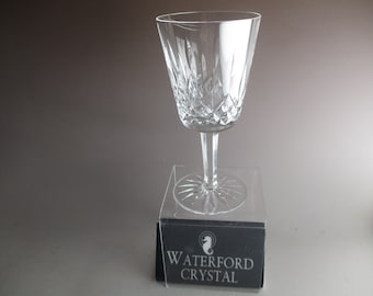 WATERFORD LISMORE Pattern Crystal Water Goblet, Wine Glass, Blown ...