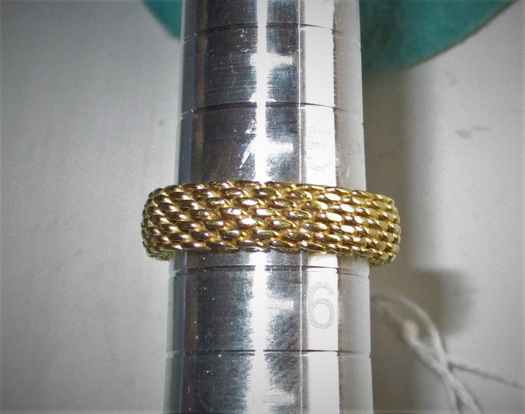 Tiffany & Co. Somerset Mesh Gold Ring - Etsy