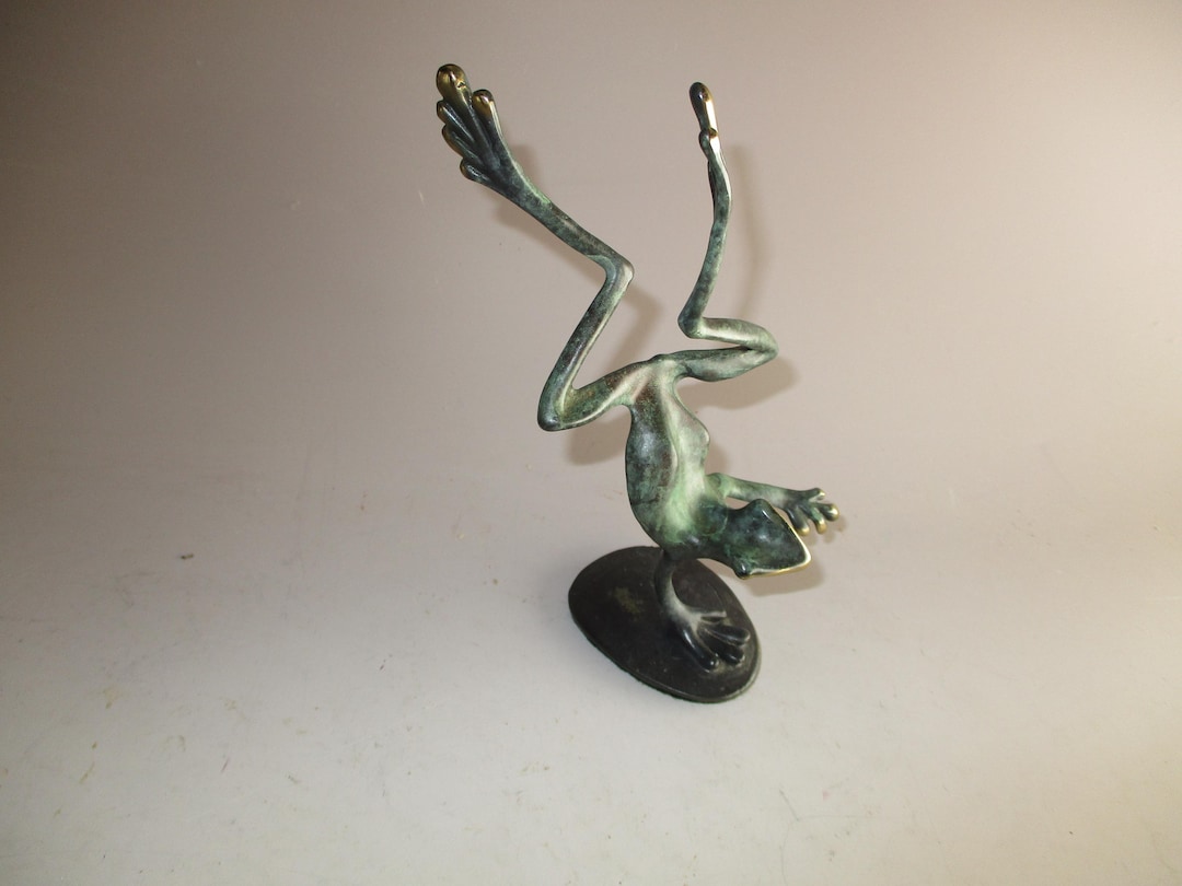 Michael Storey Bronze Frog - Dancing - Etsy