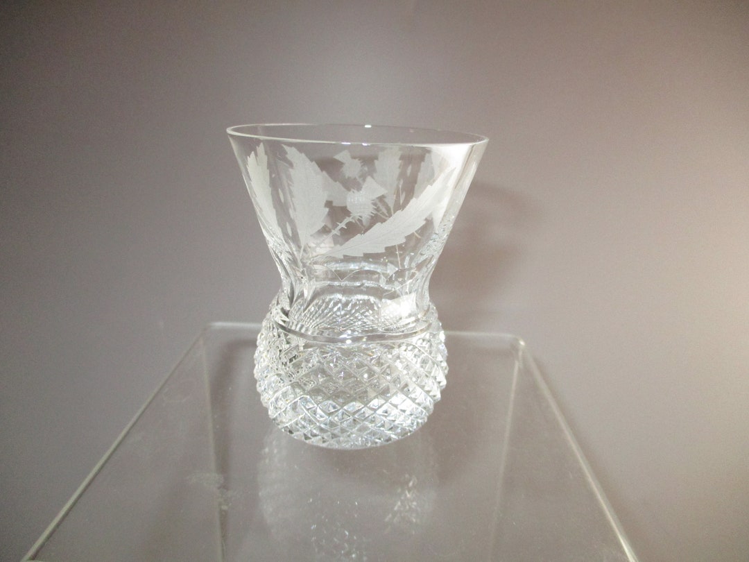 Edinburgh Crystal Thistle Shot Glass Etsy