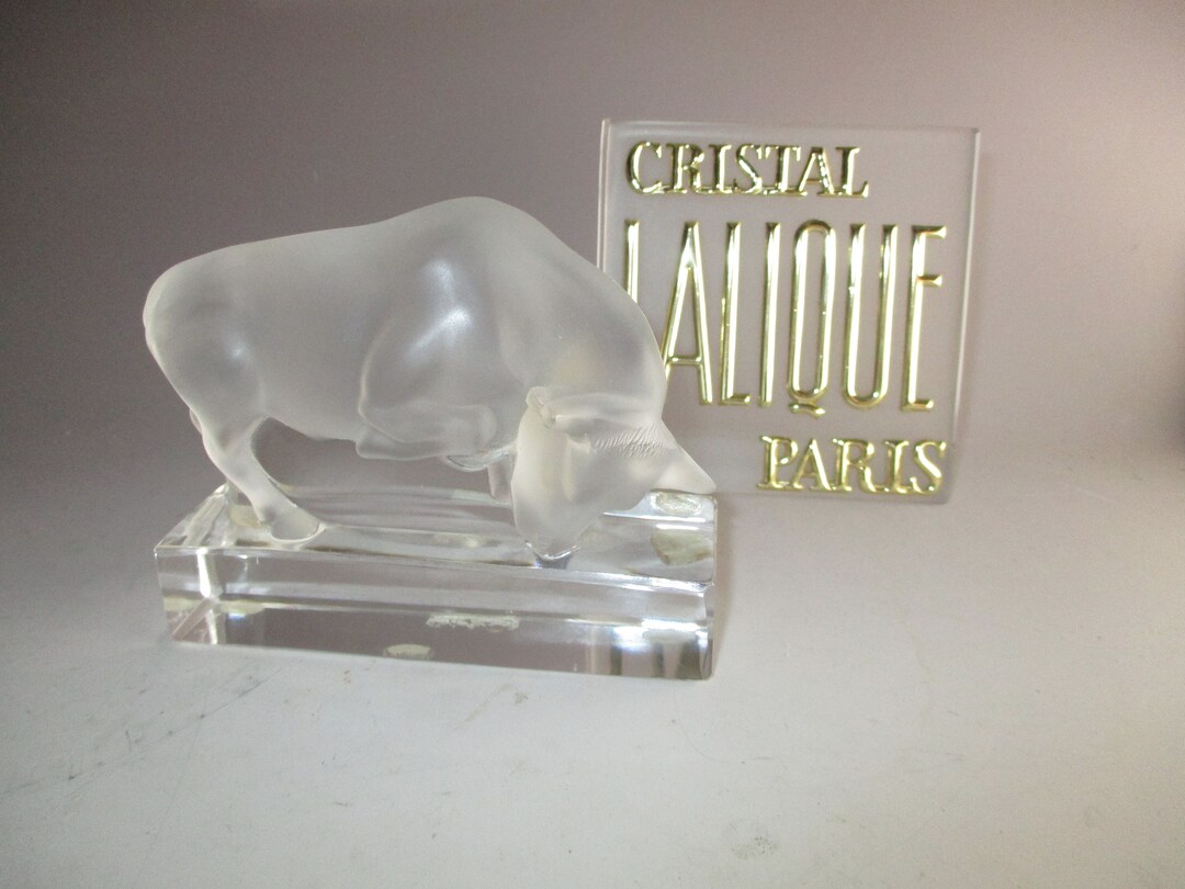 Lalique Bull Paperweight - Etsy