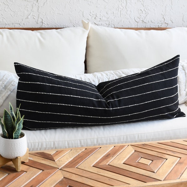Black Lumbar Pillow - Etsy