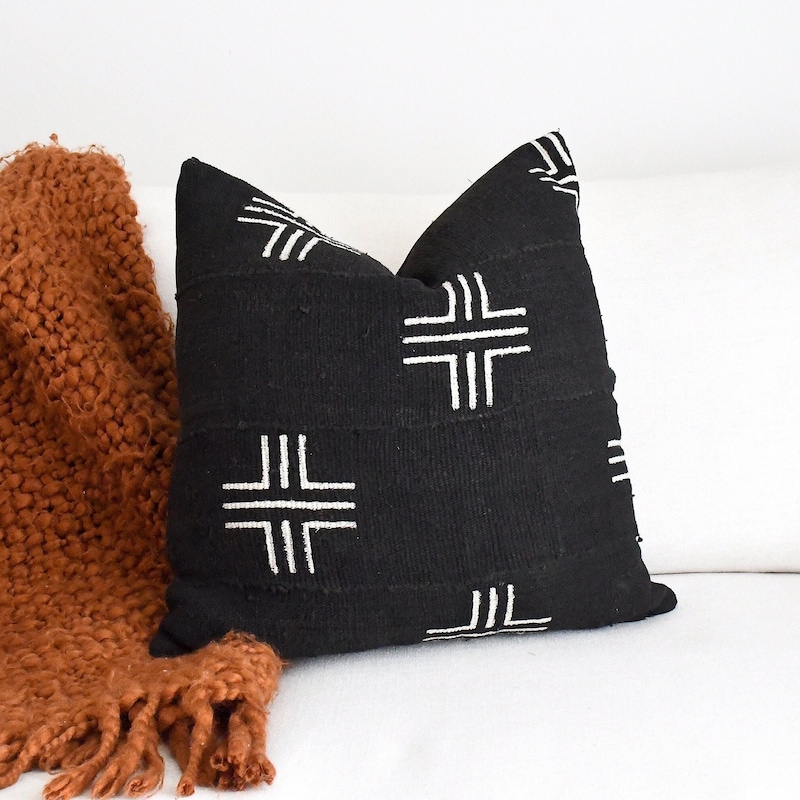 Black Lumbar Pillow - Etsy