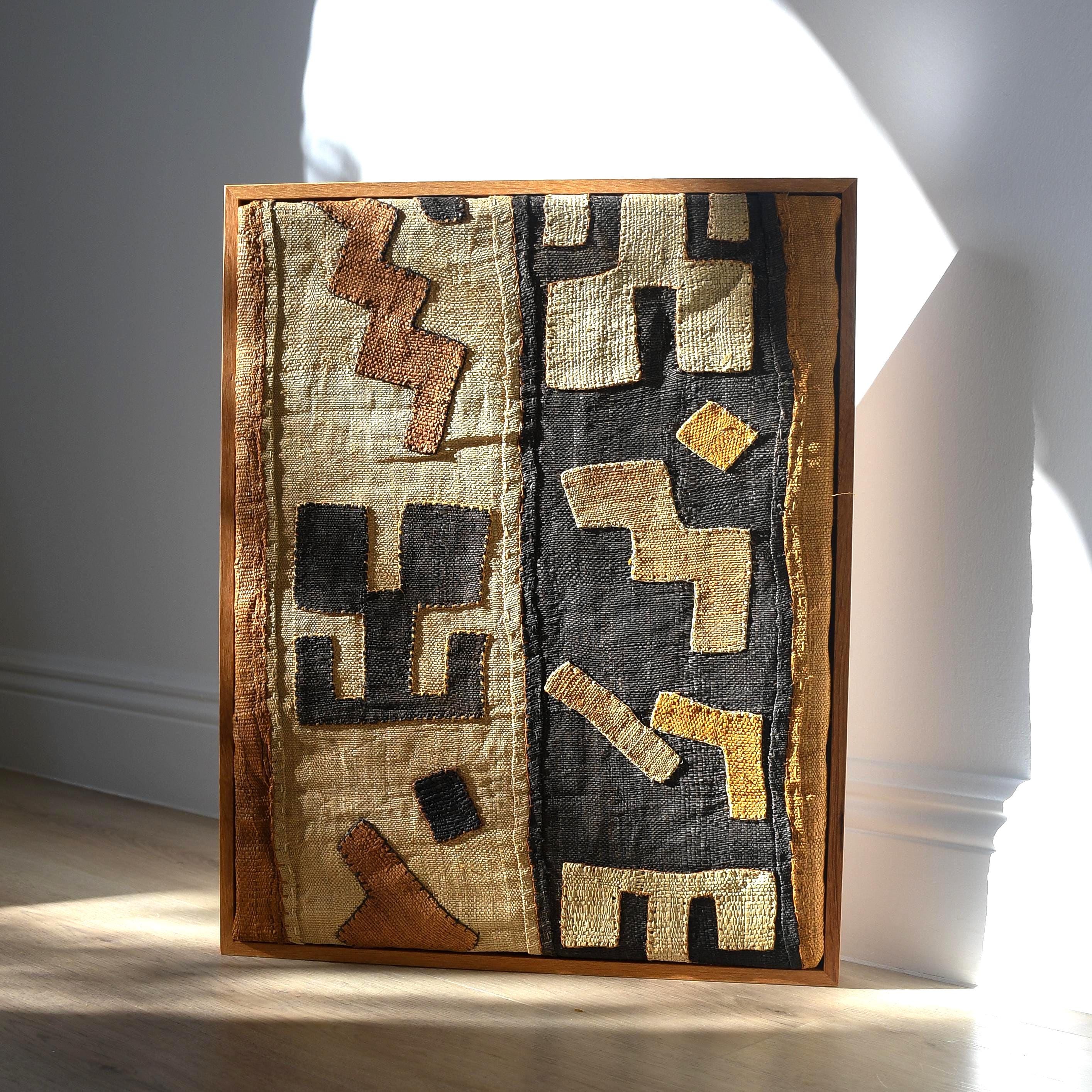Authentic African Wall Art, Tribal Textile Textured Decor, Boho ...