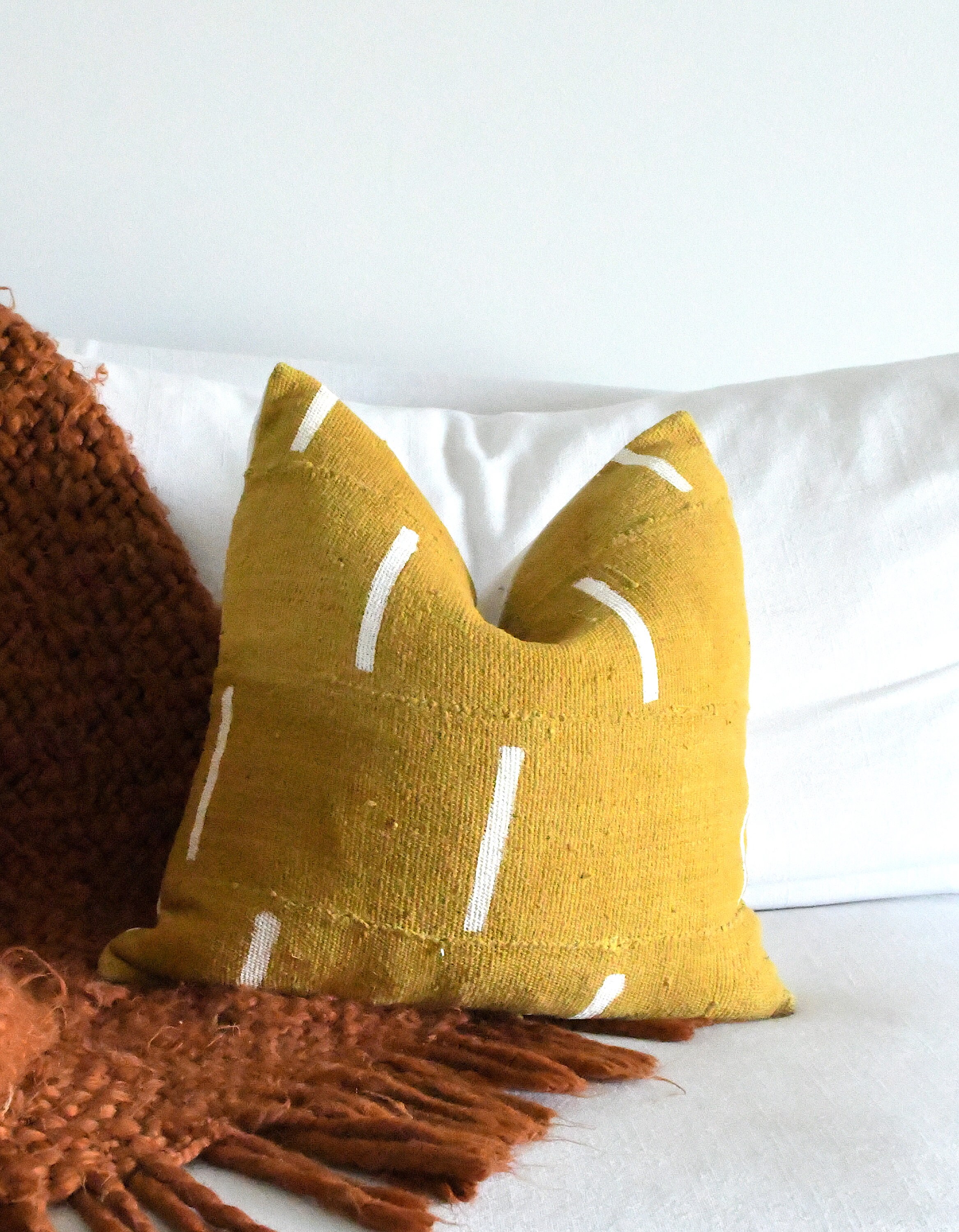 Mustard Handmade African Mud Cloth Mustard Mud Cloth With - Etsy