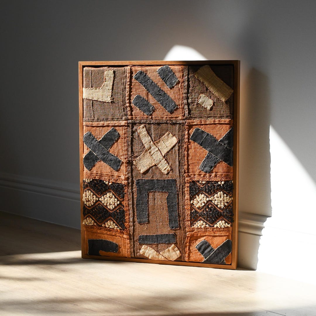 Authentic African Wall Art, Tribal Textile Textured Decor, Boho ...