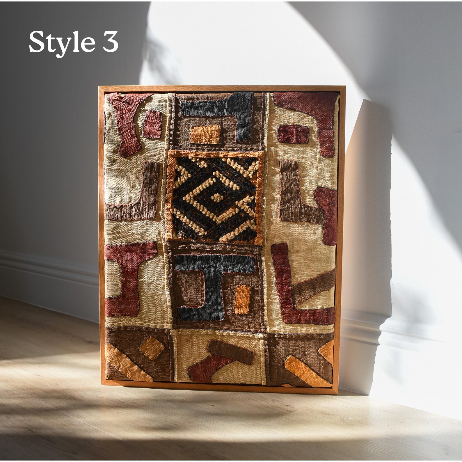 Authentic African Wall Art, Tribal Textile Textured Decor, Boho ...